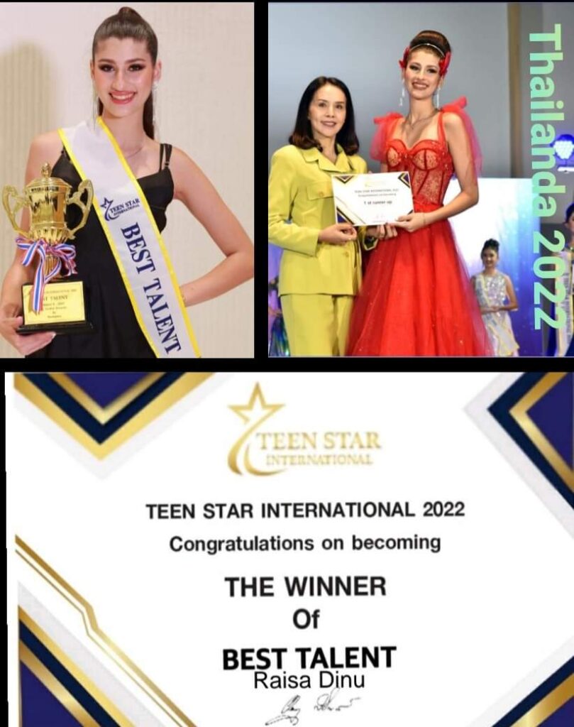 Ariana Raisa Andra Dinu a participat in Bangkok Thailanda la concursul mondial TEEN STAR ...